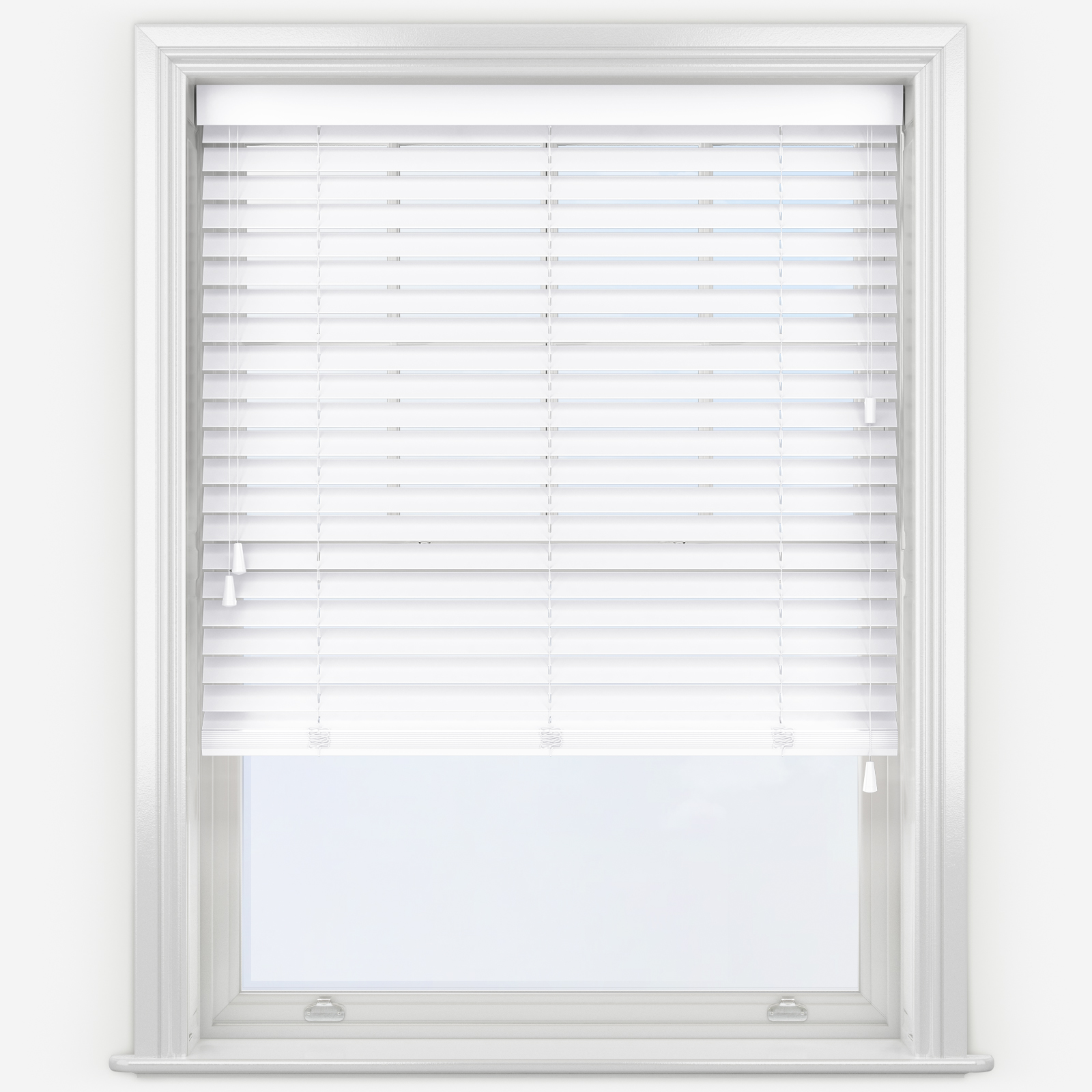 WoodLux Ultra White Faux Wood Venetian Blind | Blinds Direct