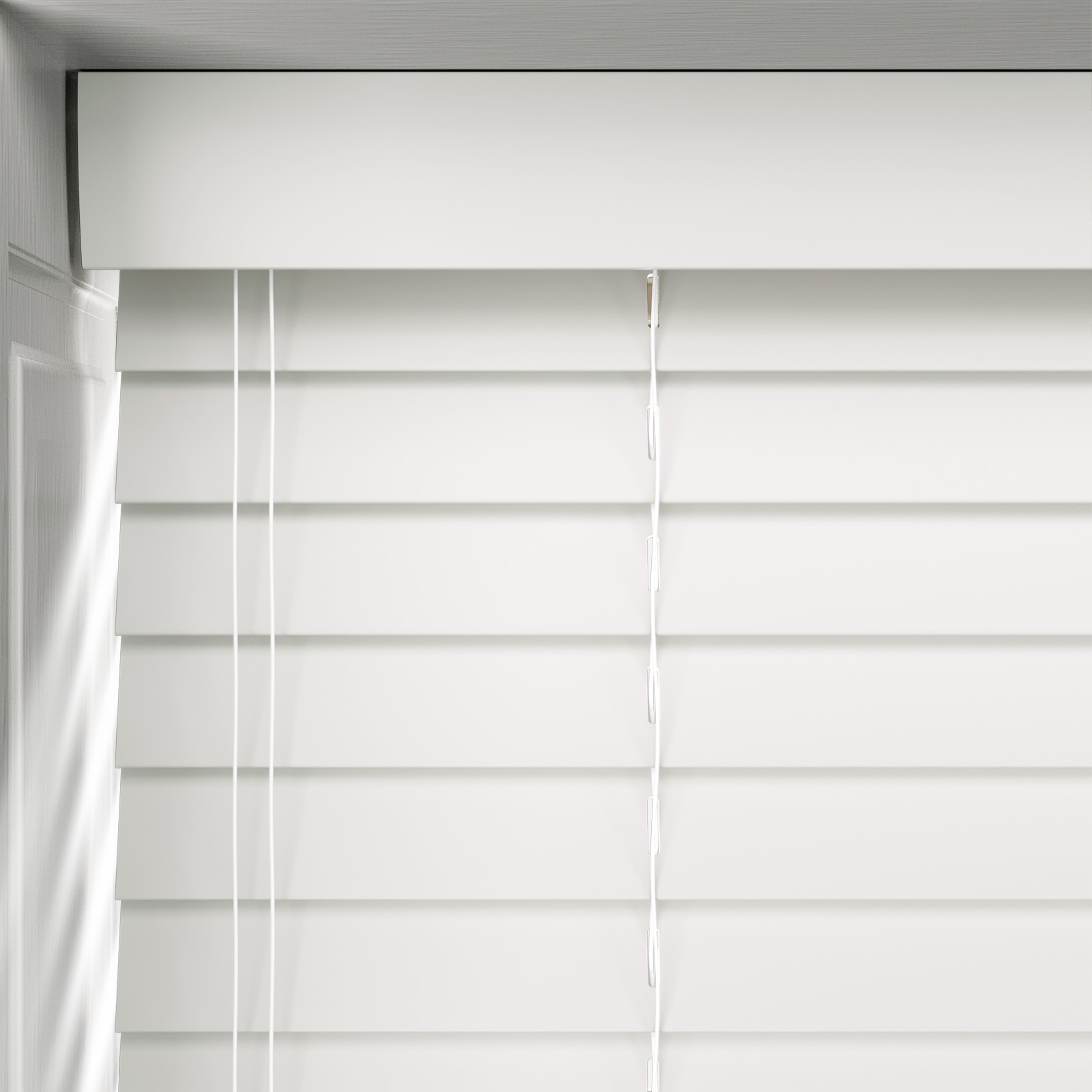 Aspect Snow White Faux Wood Venetian Blind | Blinds Direct