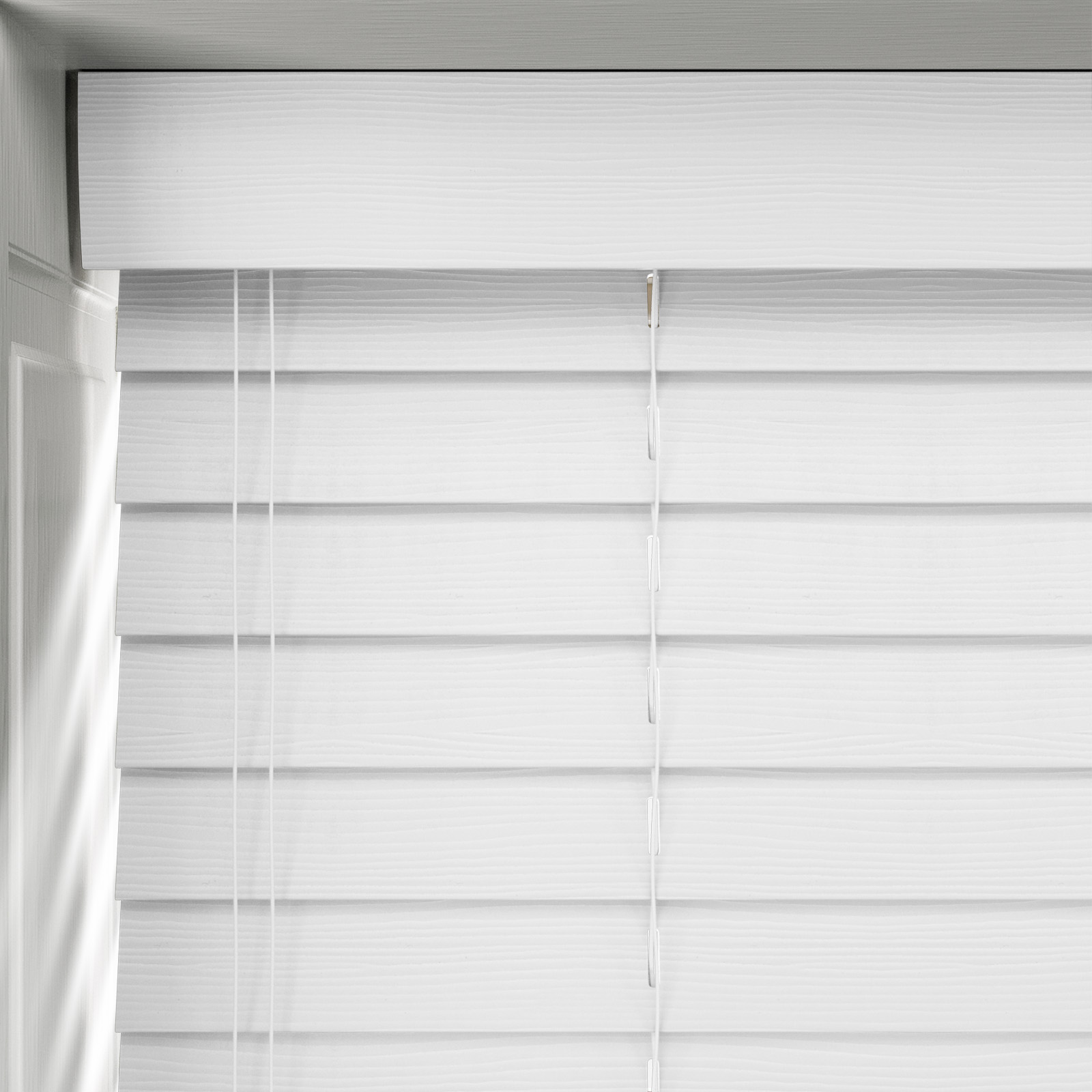 Aspect Ultra White Faux Wood Venetian Blind | Blinds Direct