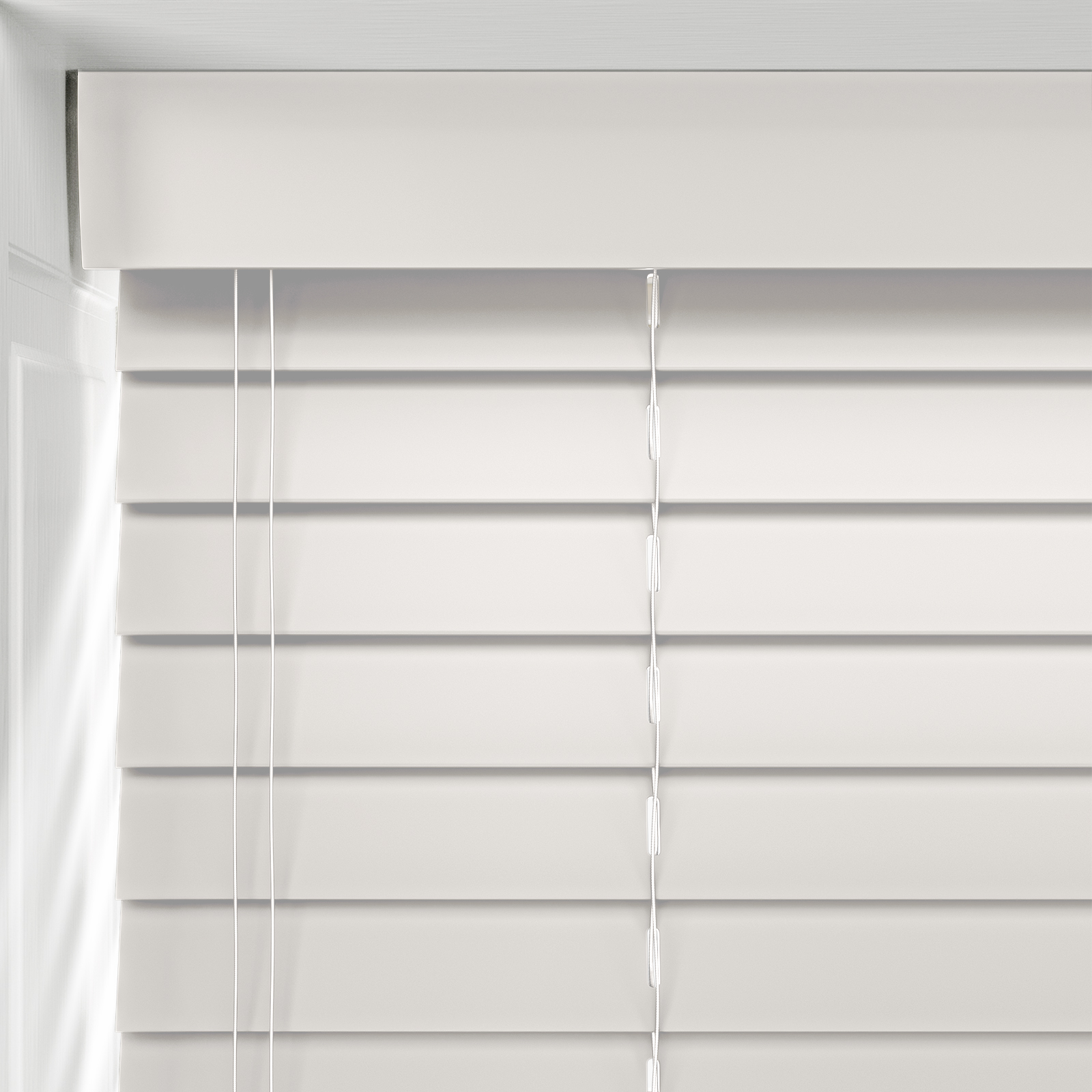 WoodLux Alabaster Faux Wood Venetian Blind | Blinds Direct