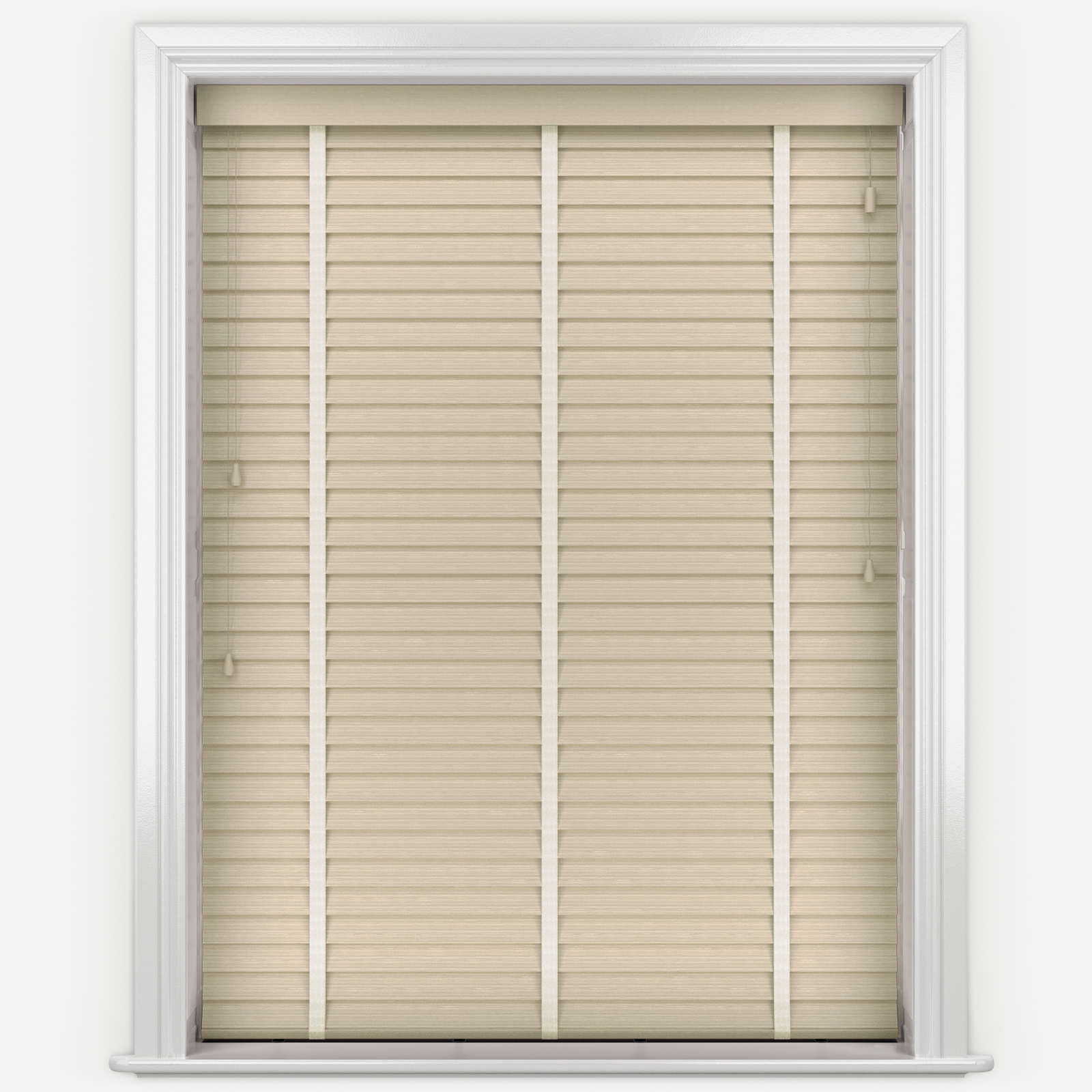 Aspect White Oak With Light Cream Tapes Faux Wood Venetian Blind ...