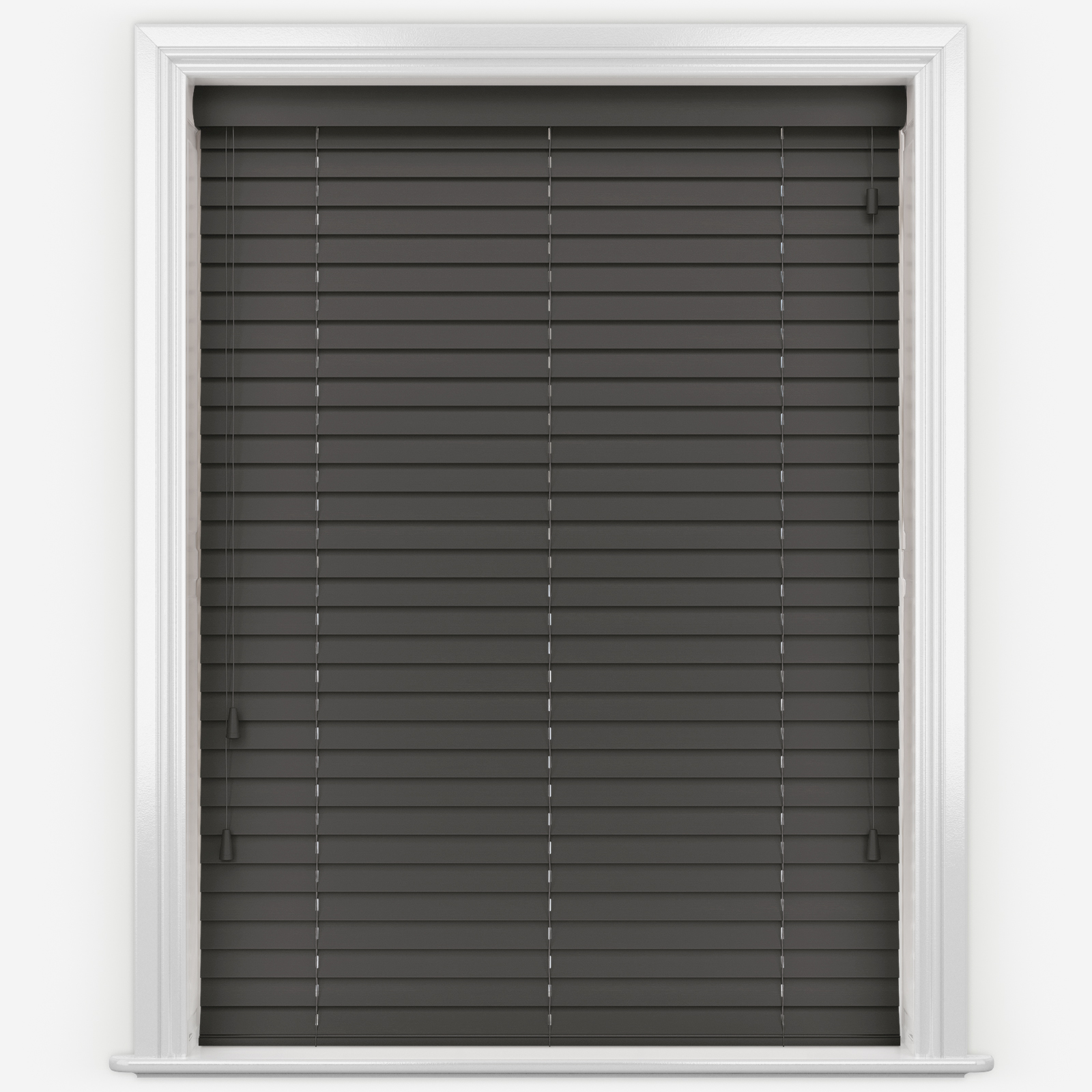 Hikari Bamboo Ember Grey Wooden Venetian Blind | Blinds Direct