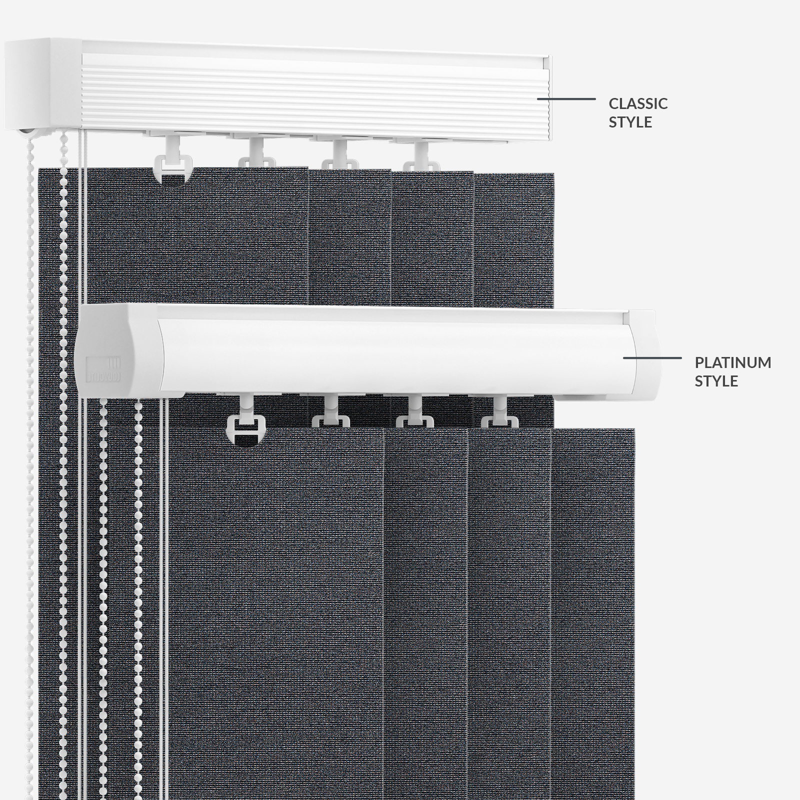 Topaz Graphite Vertical Blind | Blinds Direct