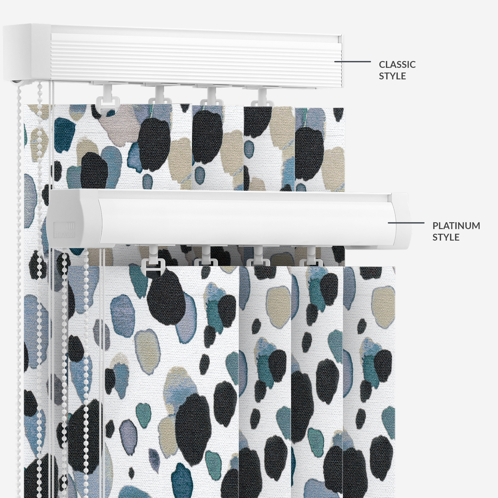 Vinnie Blue Vertical Blind | Blinds Direct