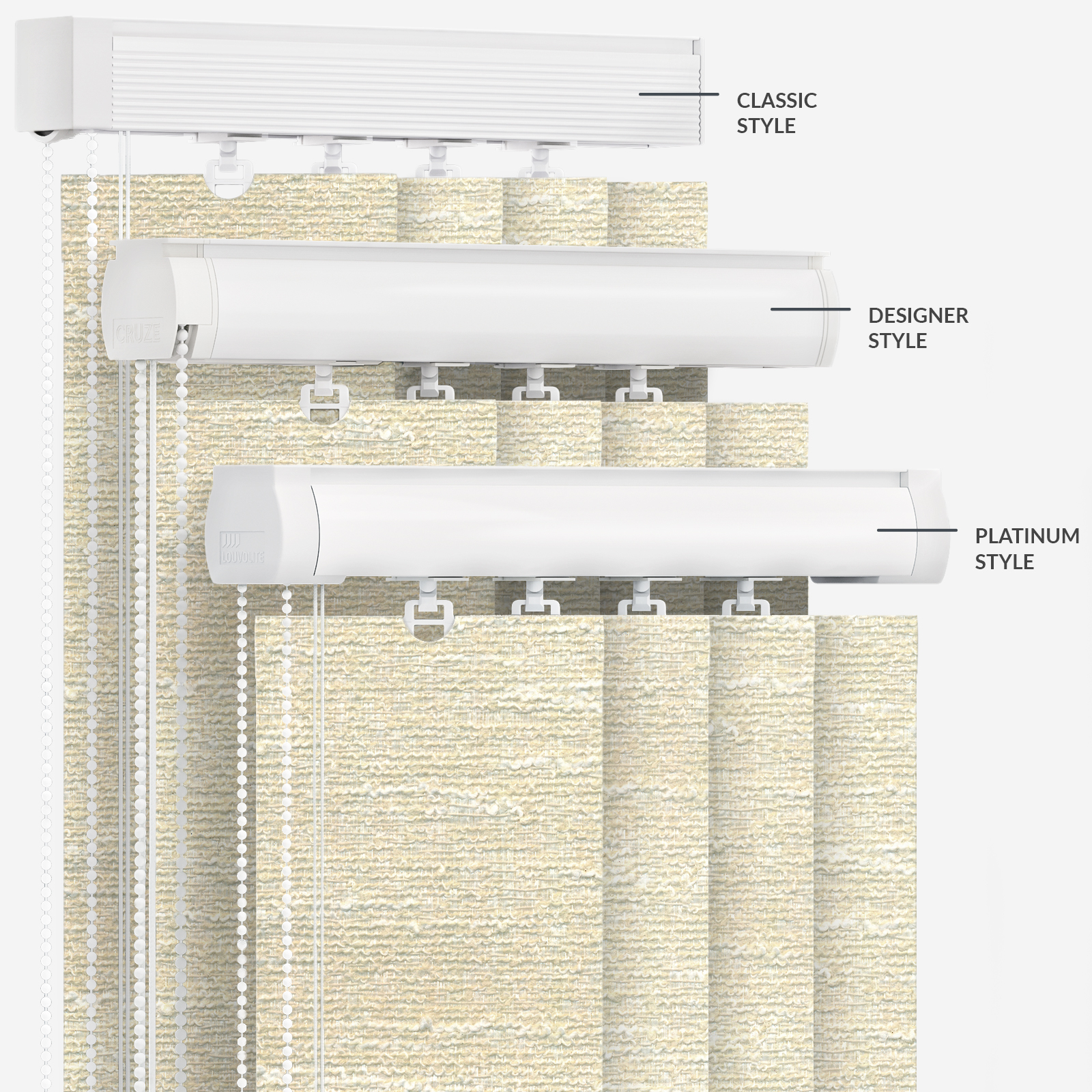 Tobin Pure Vertical Blind | Blinds Direct