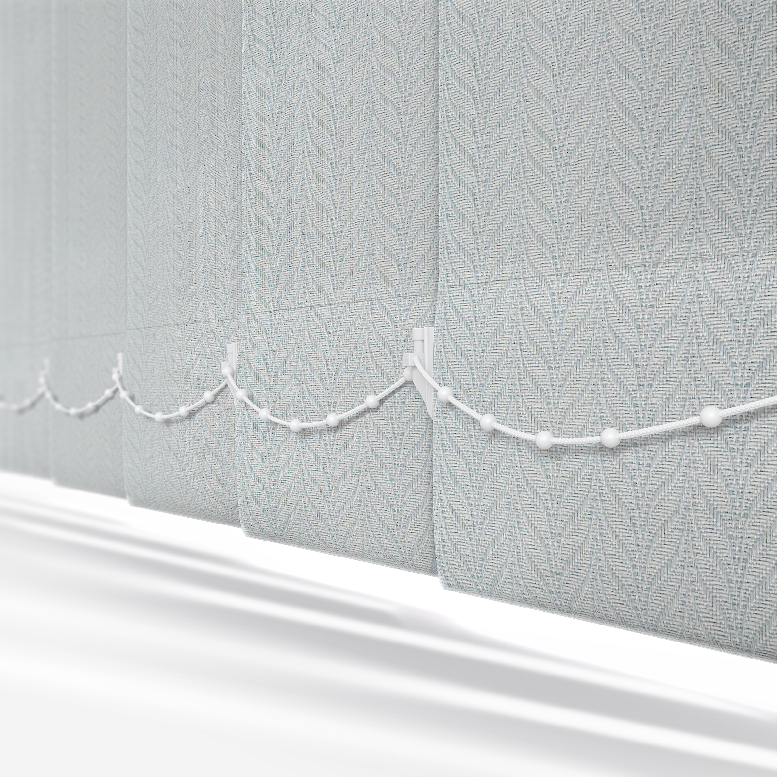 Herringbone Mist Vertical Blind | Blinds Direct