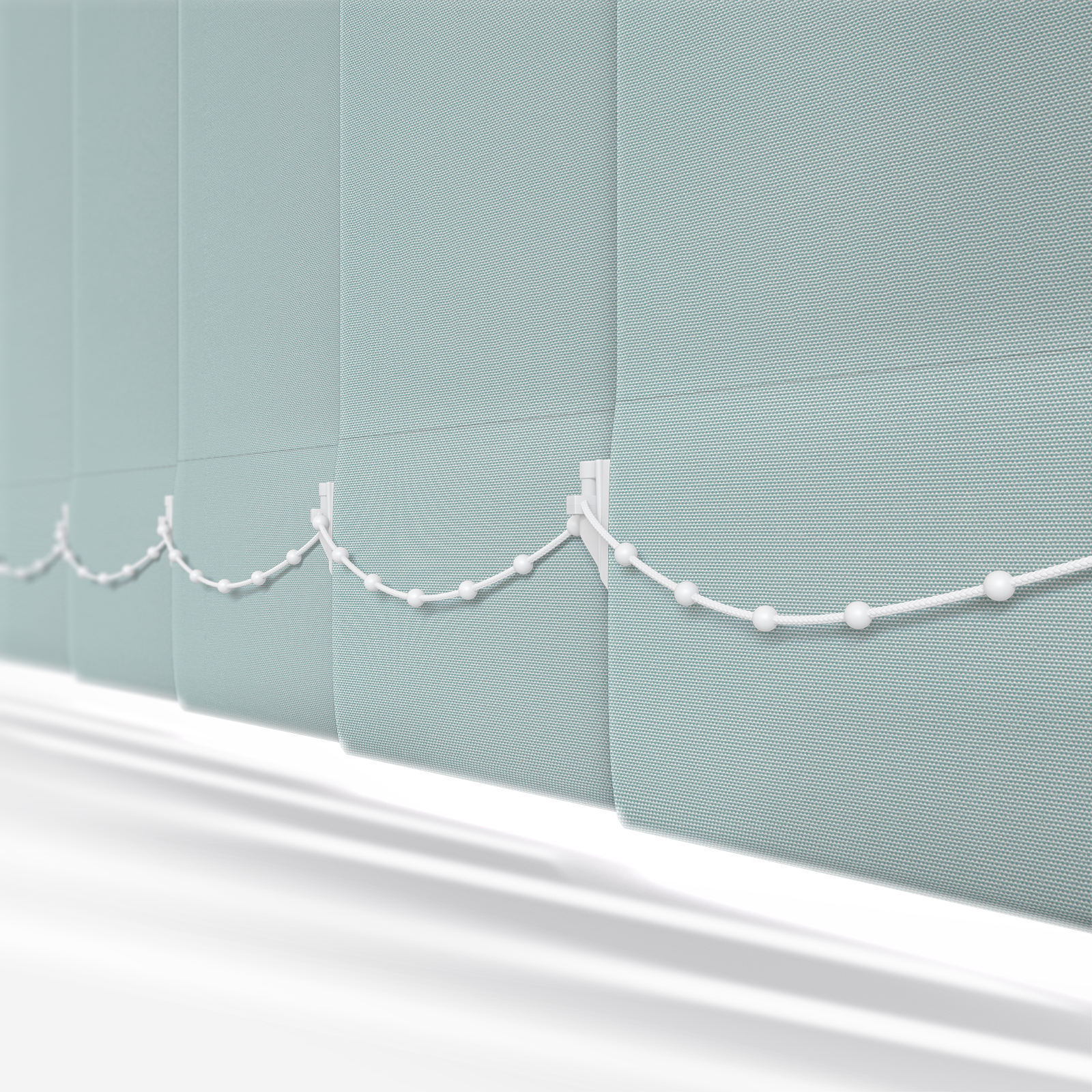 Deluxe Plain Duck Egg Vertical Blind | Blinds Direct