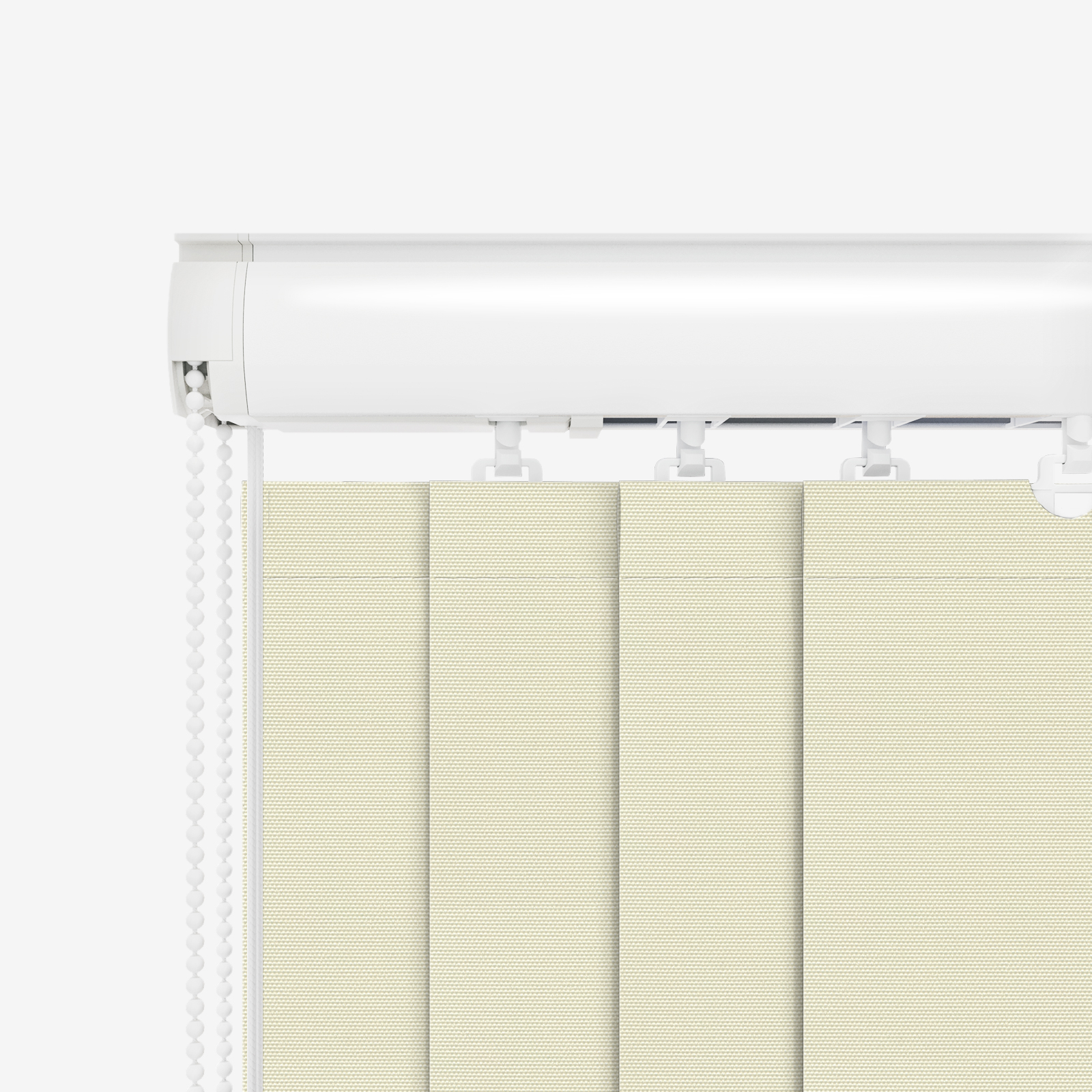 Deluxe Plain Cream Vertical Blind | Blinds Direct