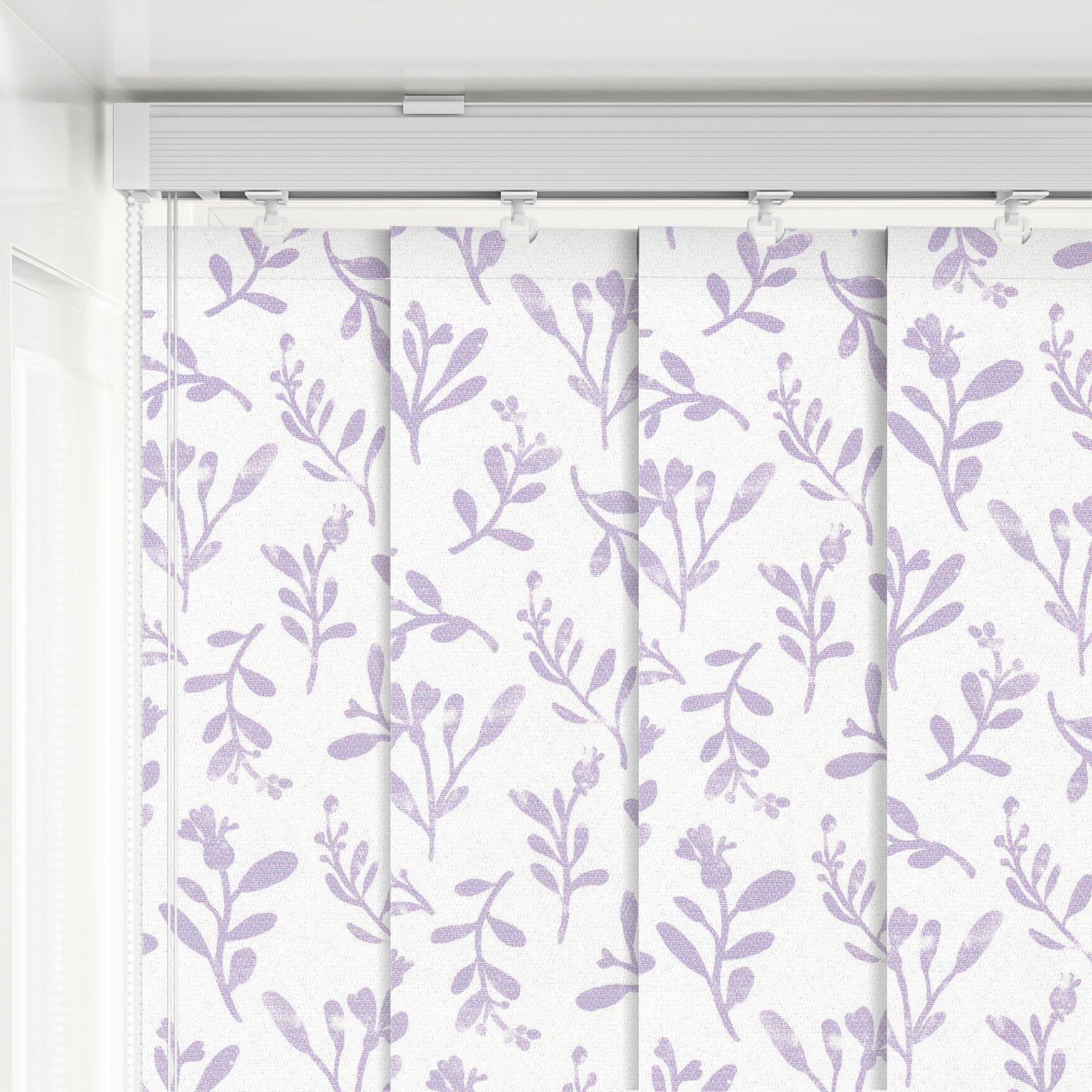 Sprigs Lilac Vertical Blind | Blinds Direct