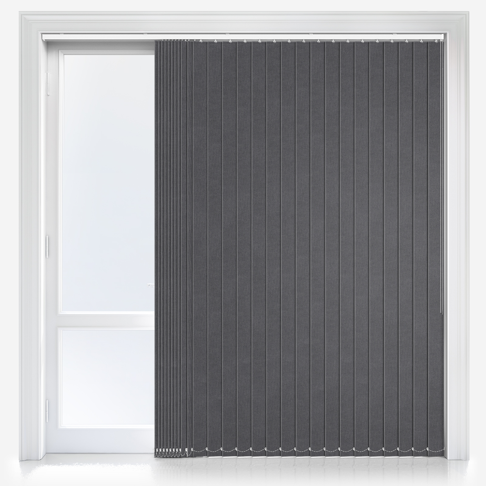 Dapple SPC Charcoal Vertical Blind | Blinds Direct