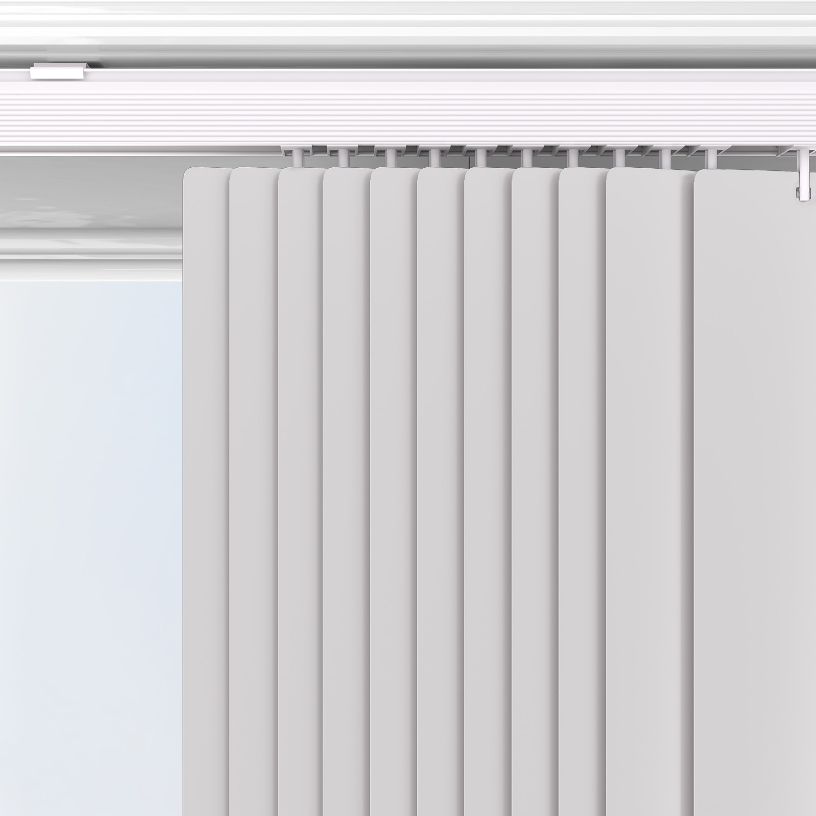 Uni Light Grey Vertical Blind | Blinds Direct