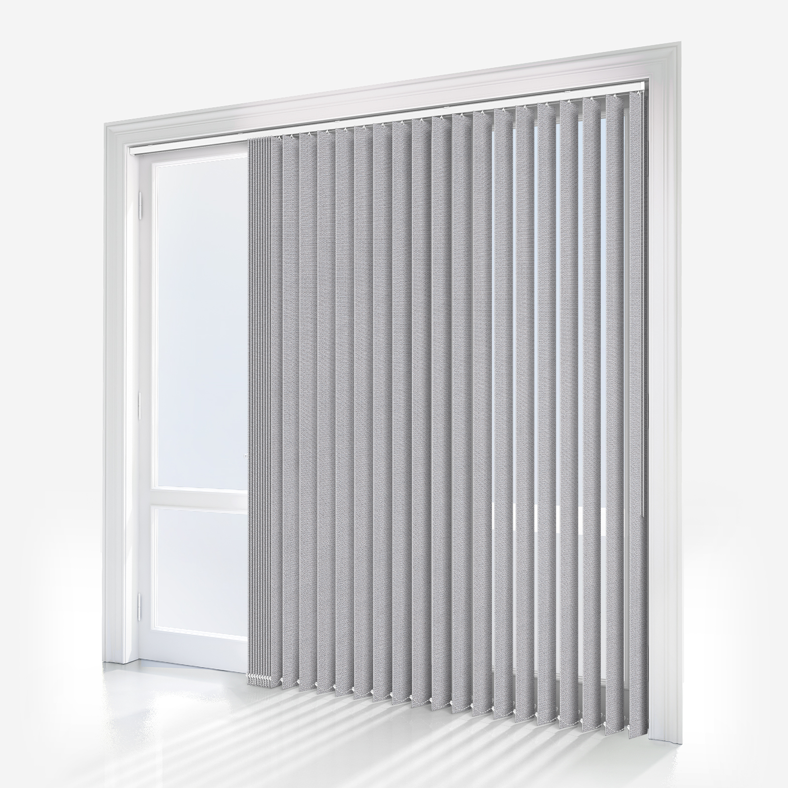 Gavi Silver Vertical Blind | Blinds Direct