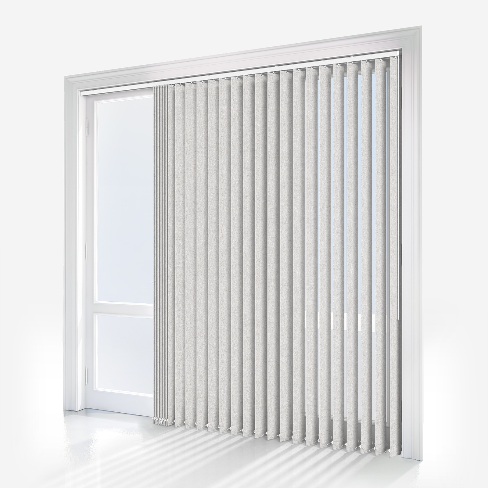 Radiance ASC Silver Mist Vertical Blind | Blinds Direct