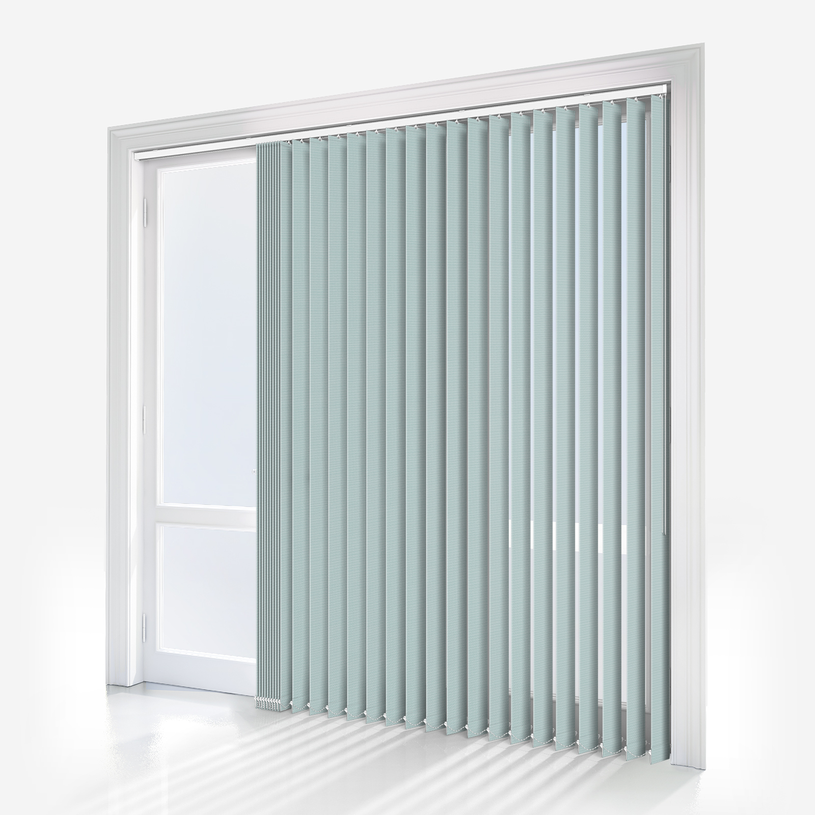 Deluxe Plain Duck Egg Vertical Blind | Blinds Direct