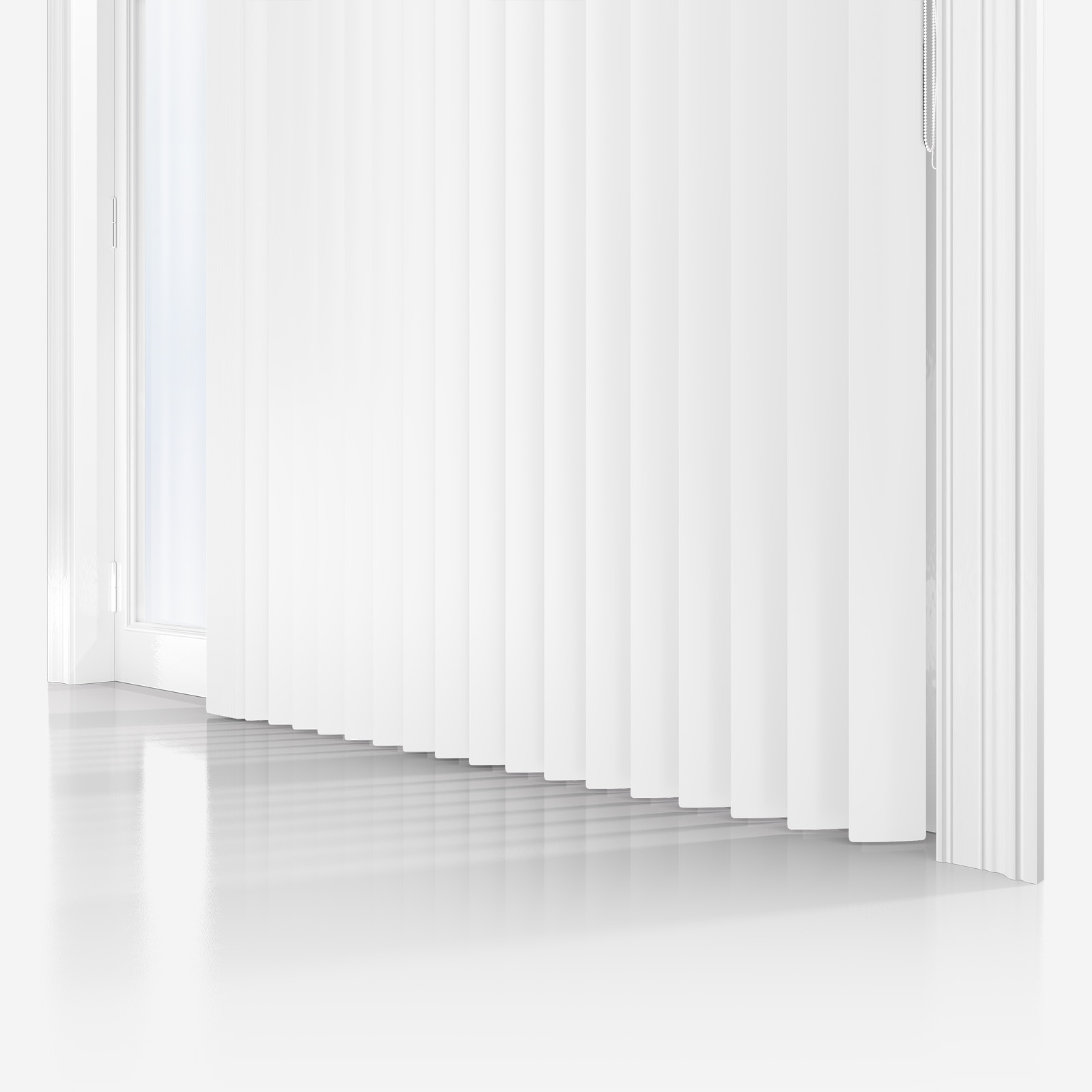 Uni Bright White Vertical Blind | Blinds Direct