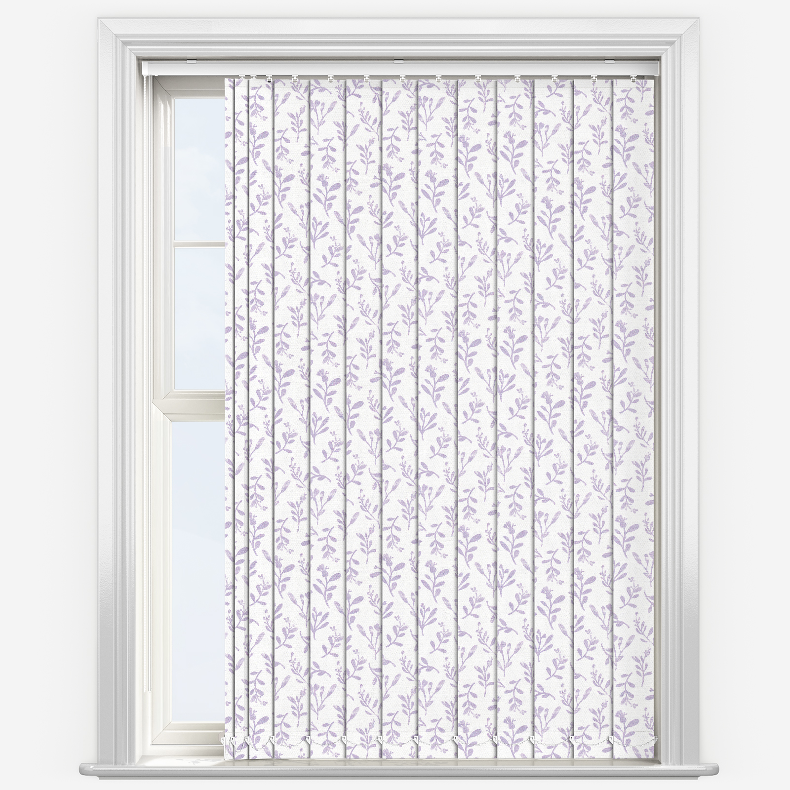 Sprigs Lilac Vertical Blind | Blinds Direct