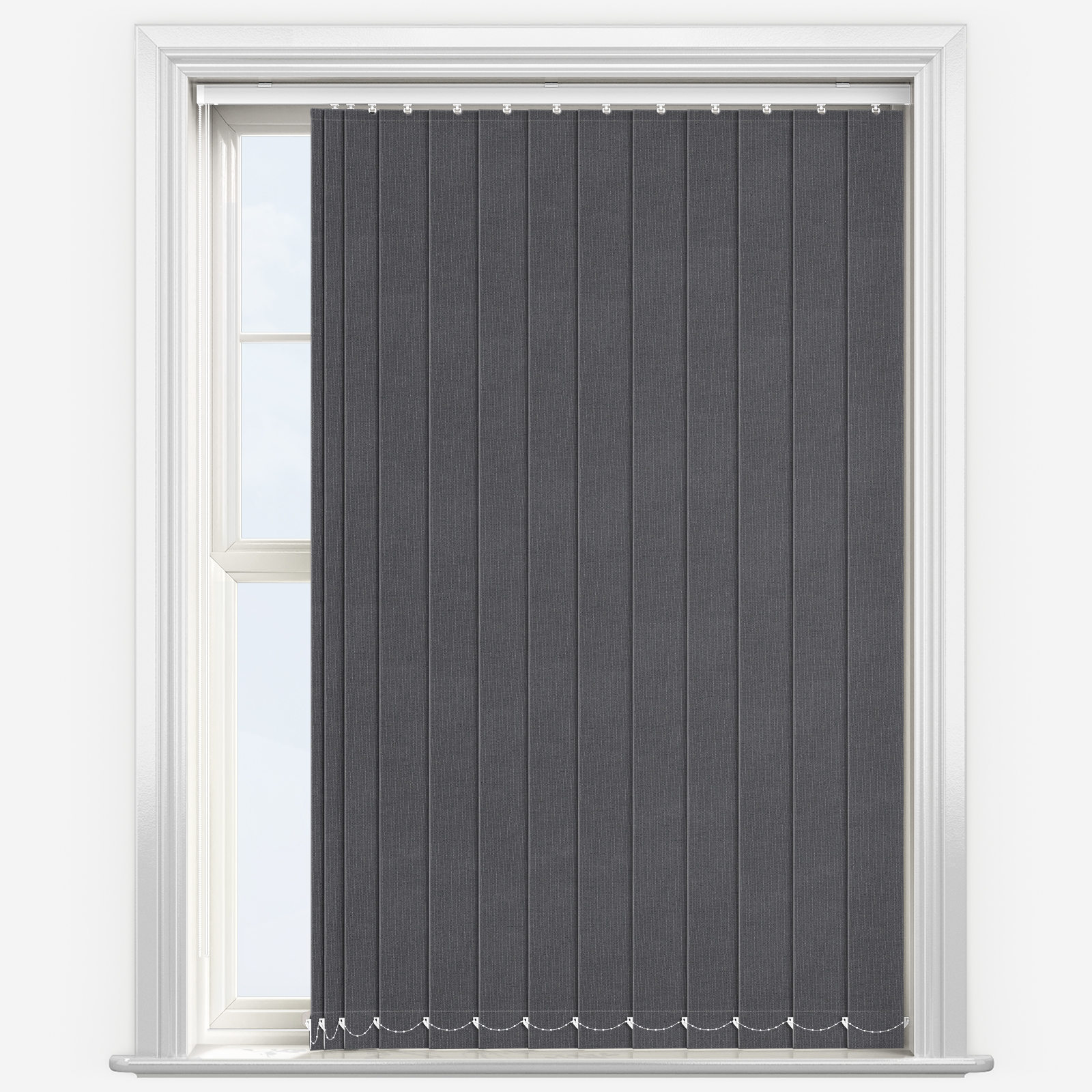 Dapple SPC Charcoal Vertical Blind | Blinds Direct