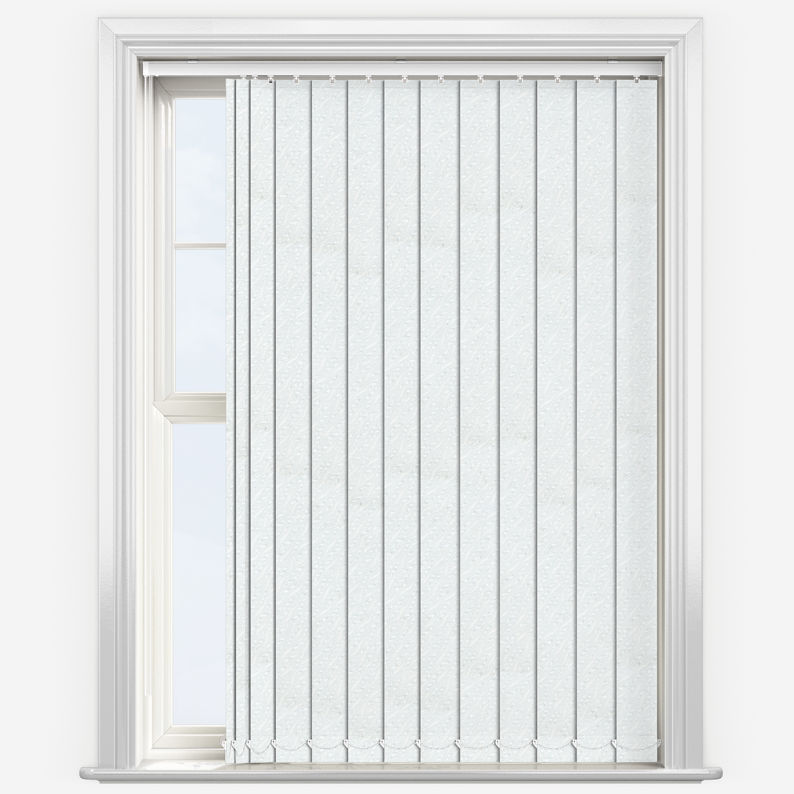 Zephyr White Vertical Blind | Blinds Direct