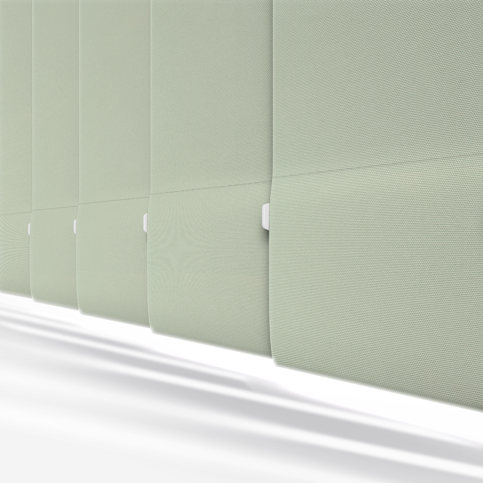 Deluxe Plain Sage Vertical Blind Replacement Slats | Blinds Direct