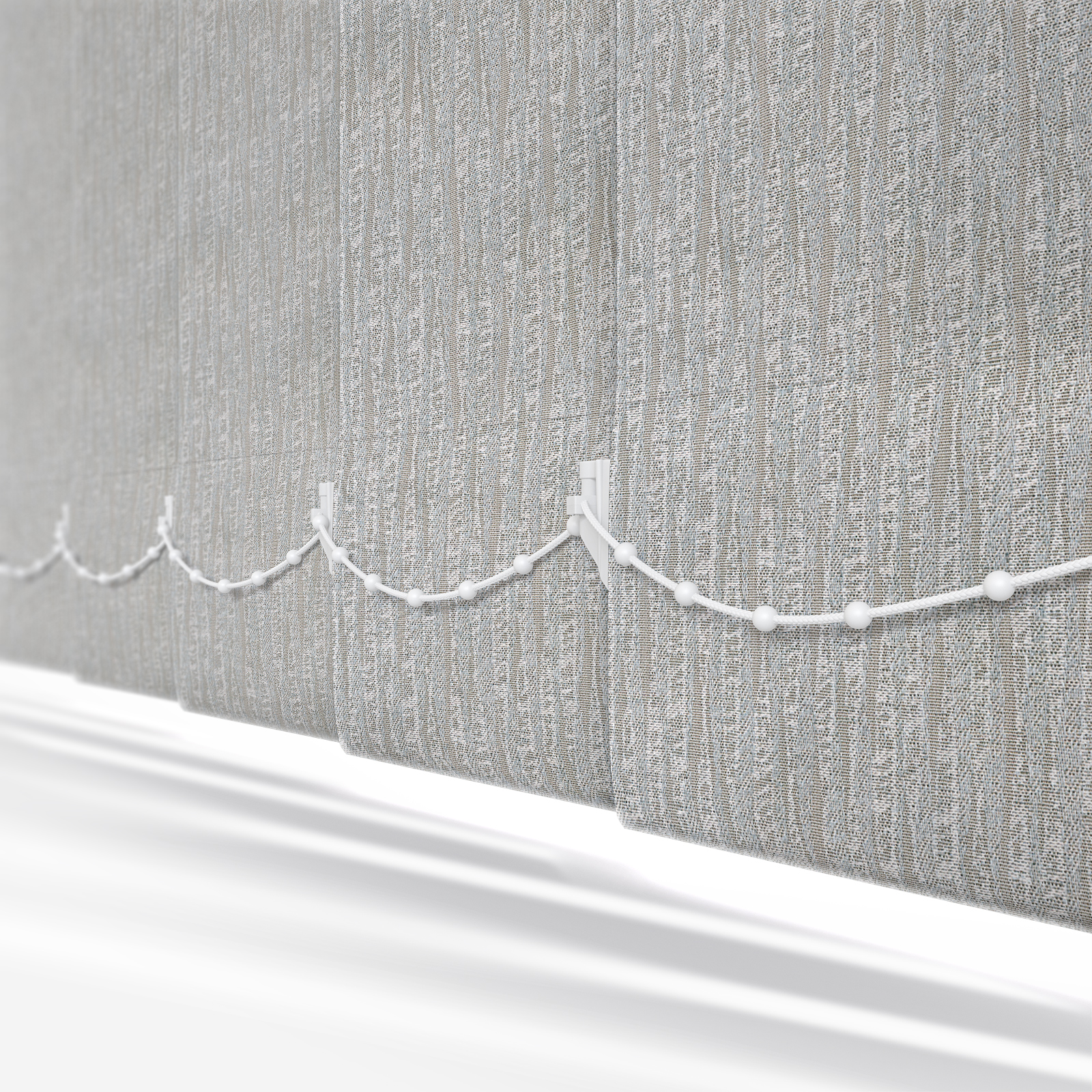 Ribbons ASC Pewter Vertical Blind Replacement Slats | Blinds Direct