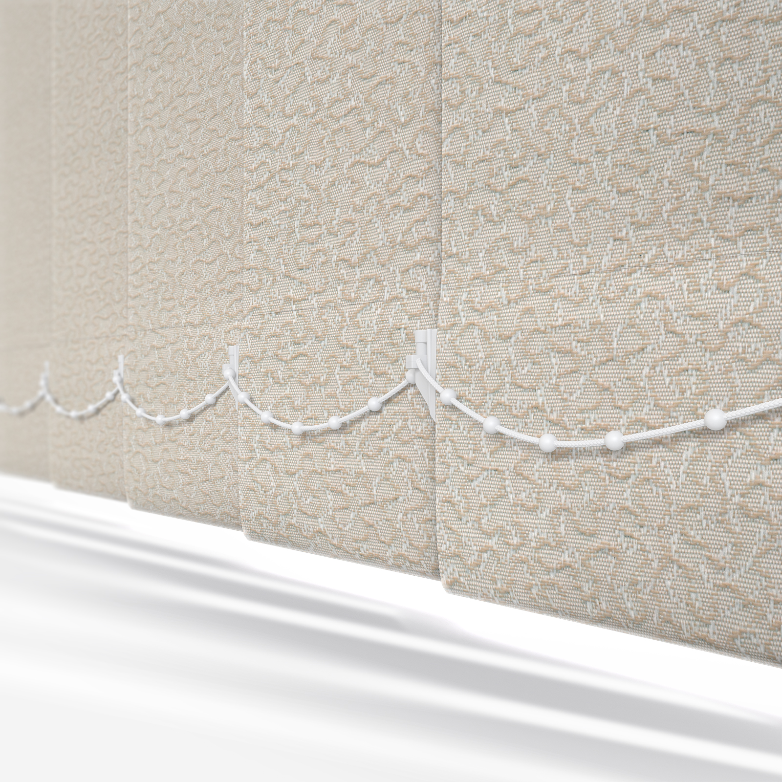 Ribble Beige Vertical Blind Replacement Slats | Blinds Direct