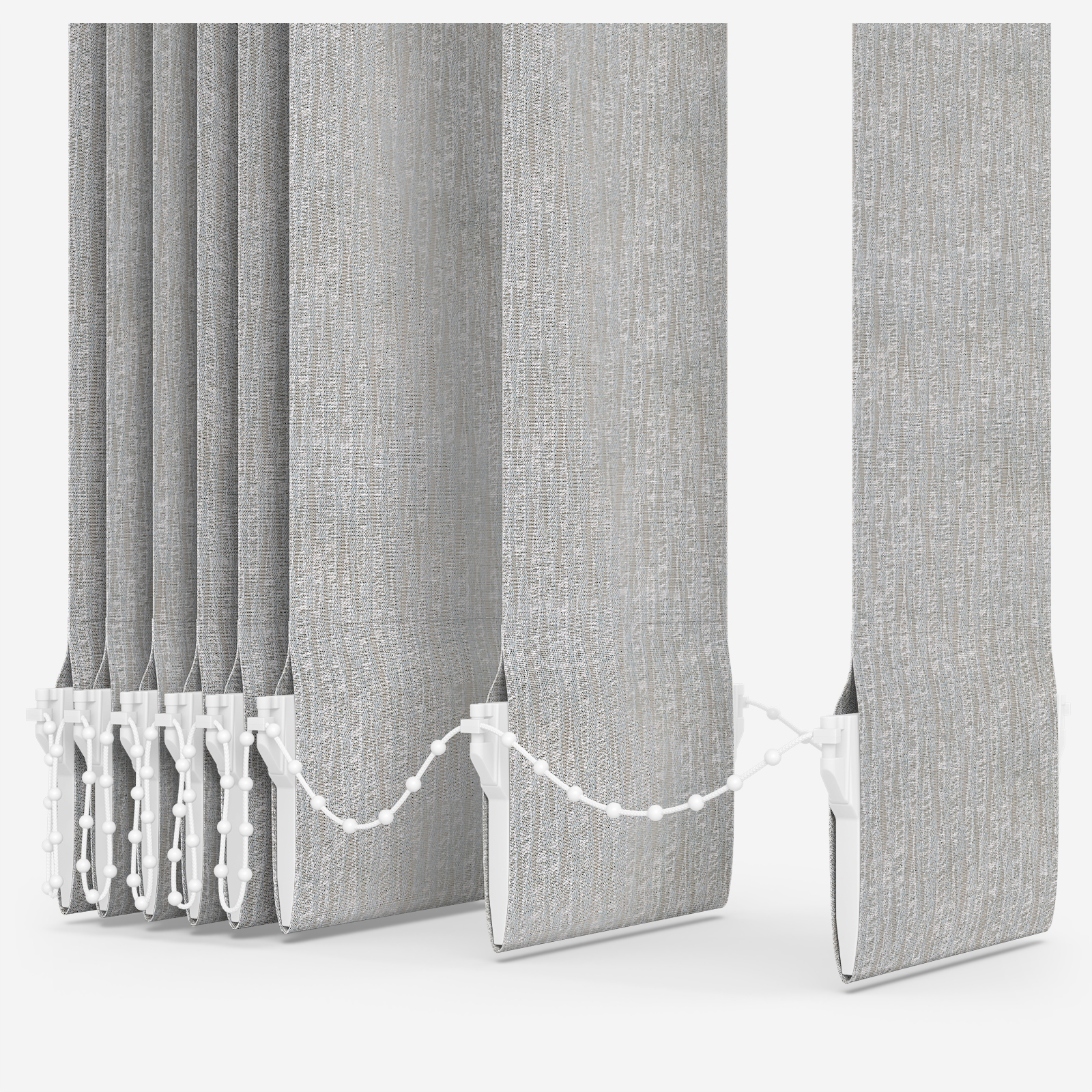 Ribbons ASC Pewter Vertical Blind Replacement Slats | Blinds Direct