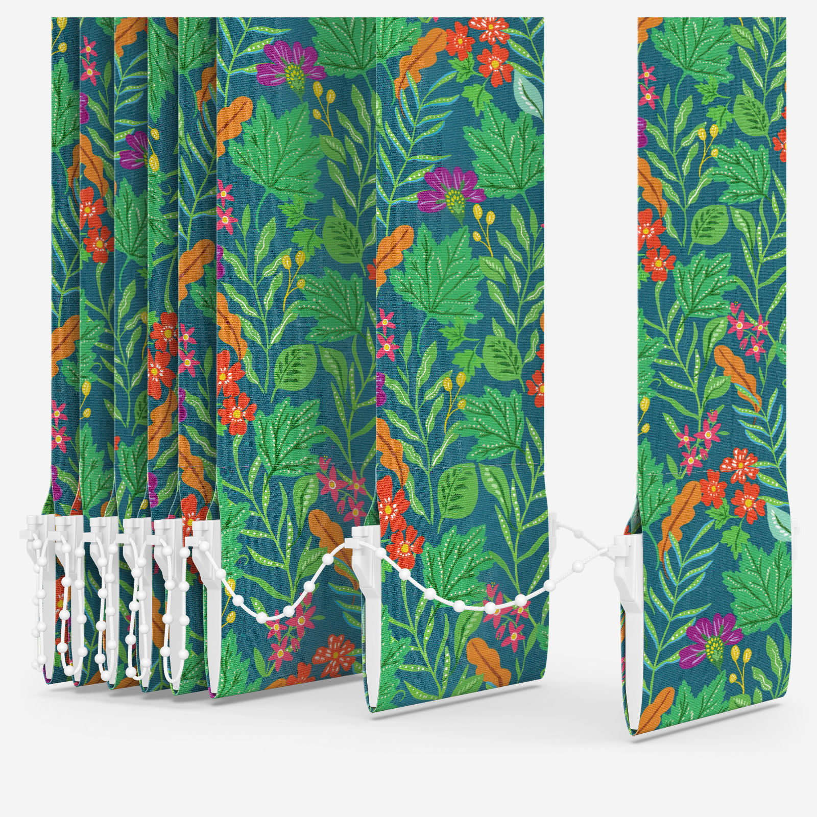 Tree Of Life Teal Vertical Blind Replacement Slats | Blinds Direct