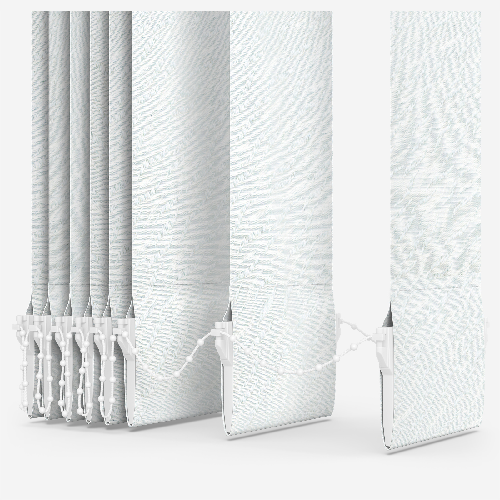 Zephyr White Vertical Blind Replacement Slats | Blinds Direct