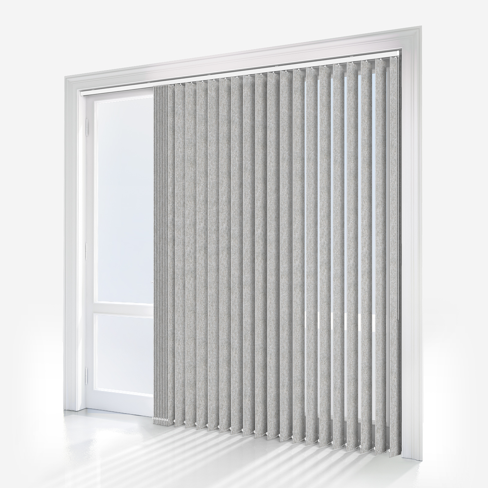 Ribbons ASC Pewter Vertical Blind Replacement Slats | Blinds Direct