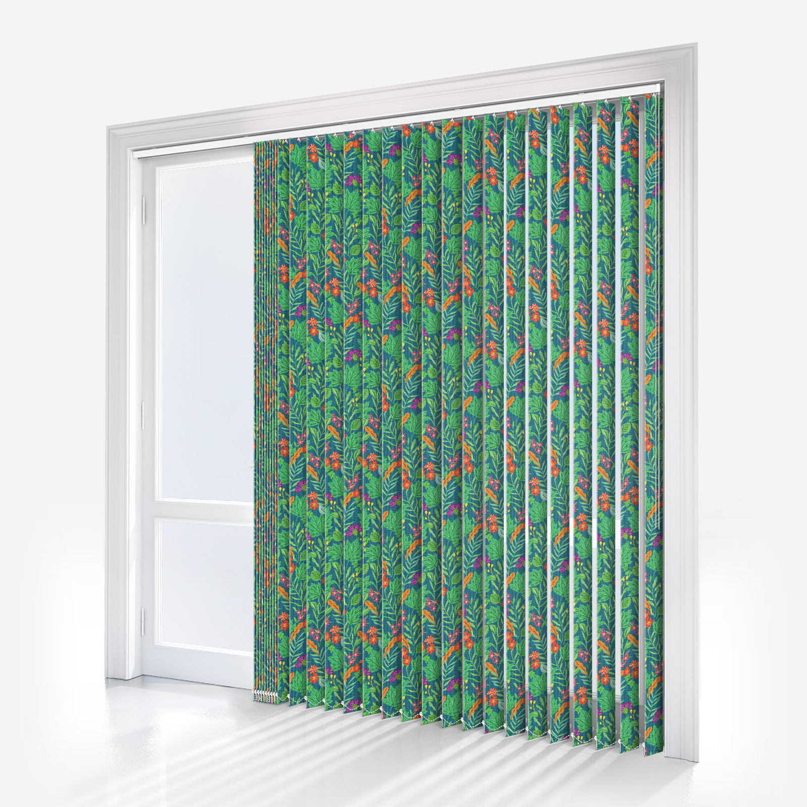 Tree Of Life Teal Vertical Blind Replacement Slats | Blinds Direct