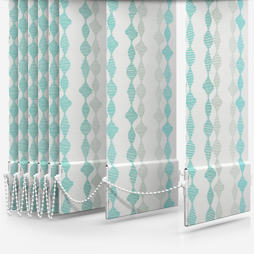Romain Turquoise Vertical Blind | Blinds Direct