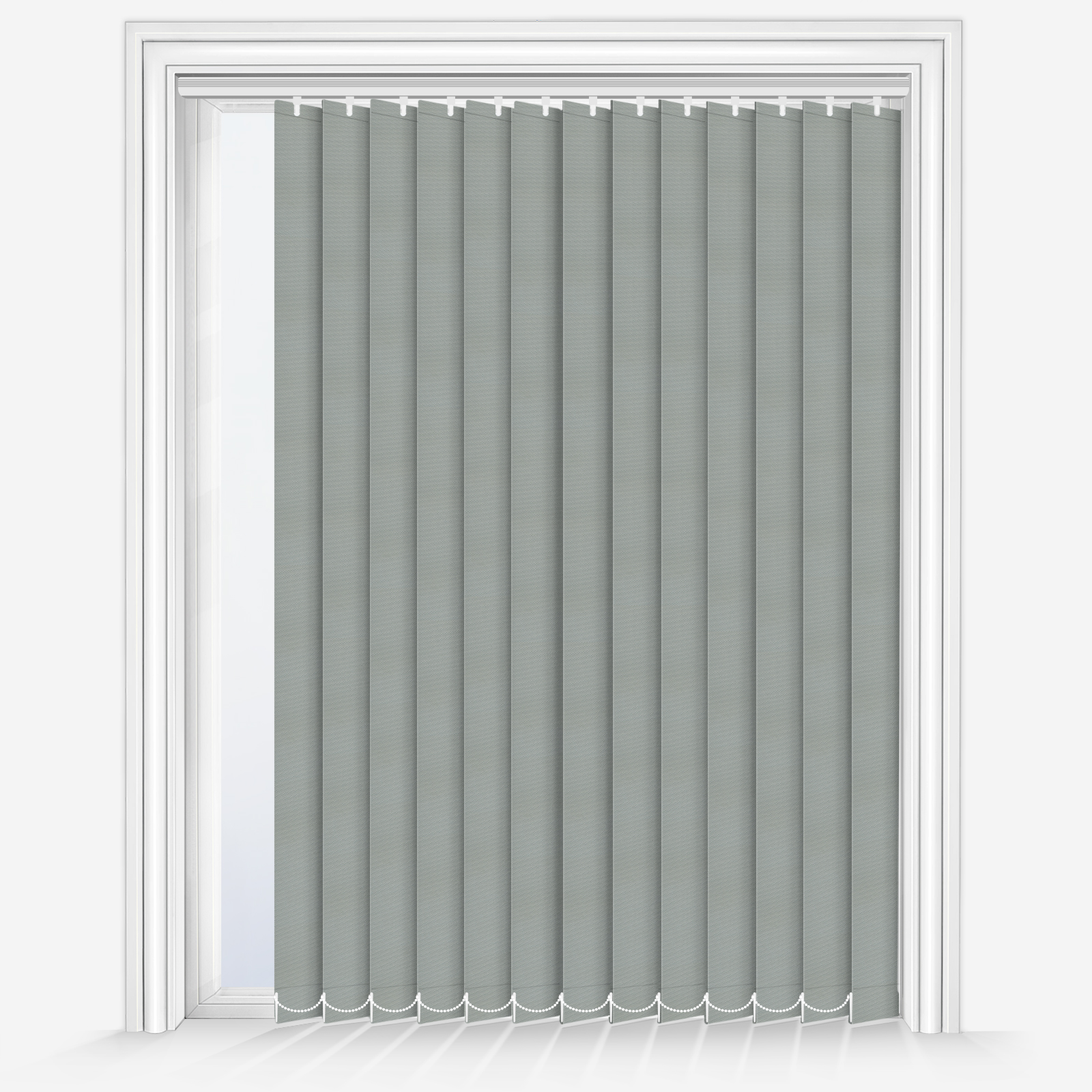 Deluxe Plain Dove Grey Vertical Blind | Blinds Direct