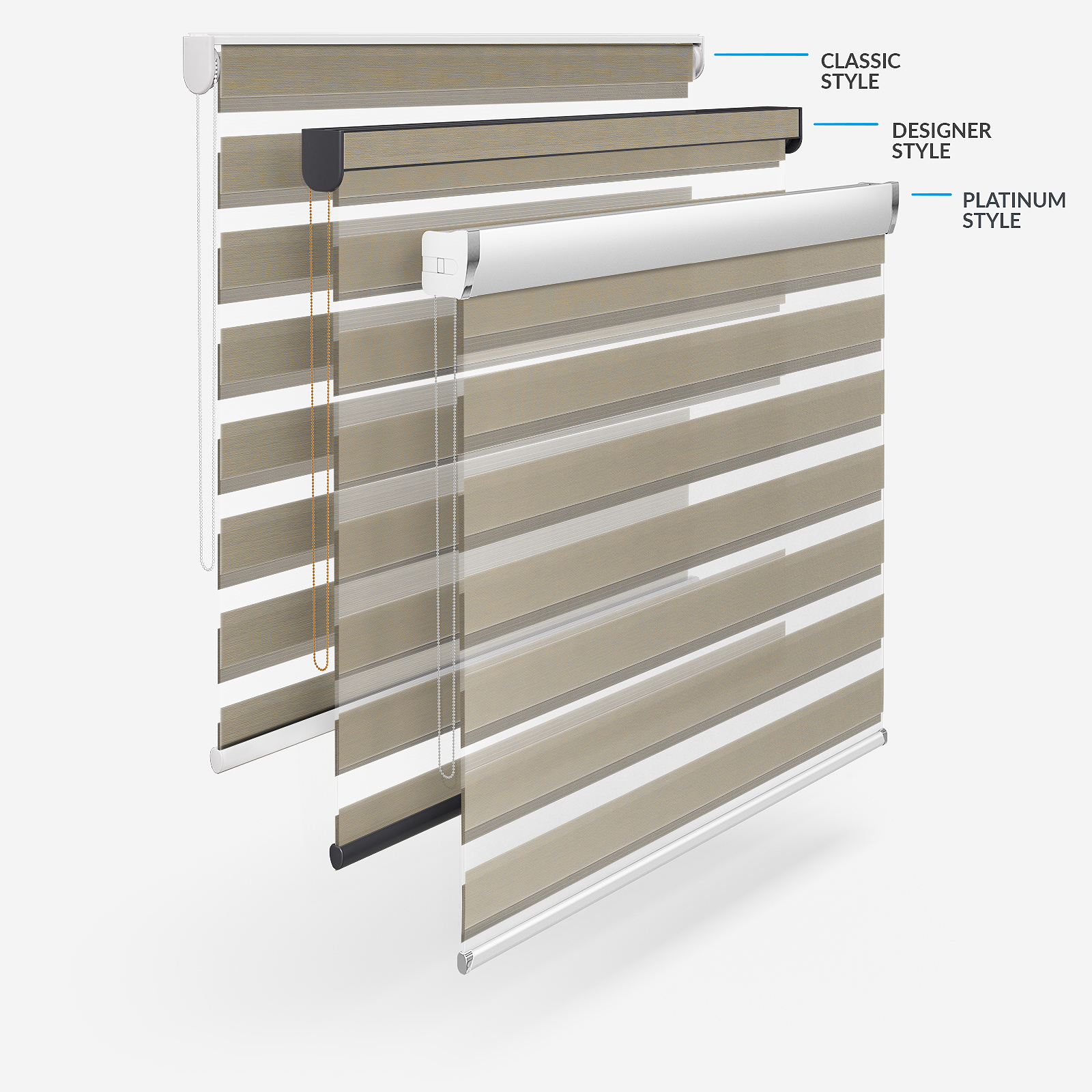 Dixie Taupe Day and Night Blind | Blinds Direct
