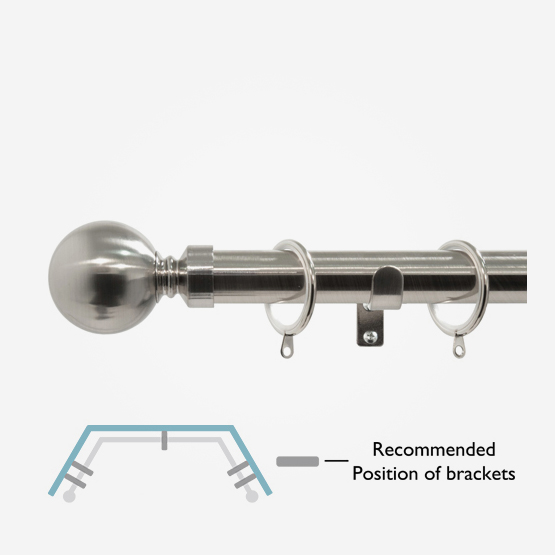 28mm Allure Classic Stainless Steel Effect... | Poles Direct