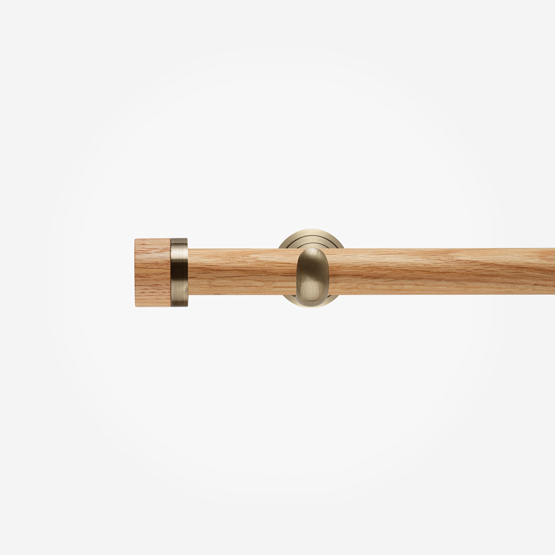 28mm Neo Oak Stud Eyelet Curtain Pole | Poles Direct
