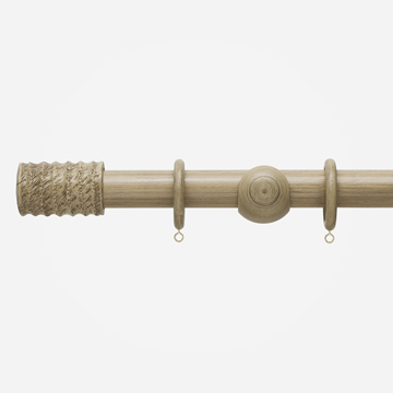 35mm Origins Quarry Stone Fossil Barrel Curtain Pole | Poles Direct
