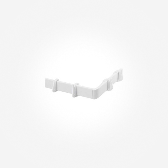 Heavy Duty Plastic White Valance Rail Curtain Rail | Poles Direct