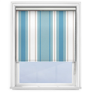 Stripe Blue Blackout Roller Blind | Blinds Direct Ireland